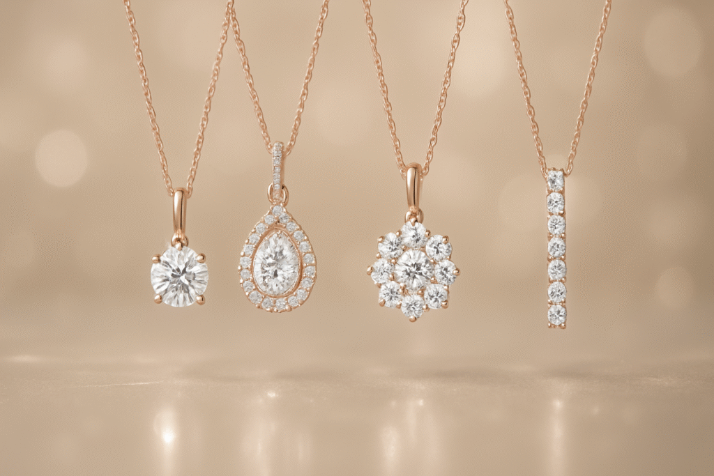 Real Diamond Pendant Set Designs for Premium Retail